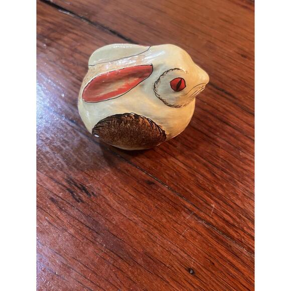 Storage & Organization | Vintage Bunny Trinket Box Paper Mache Made In ...